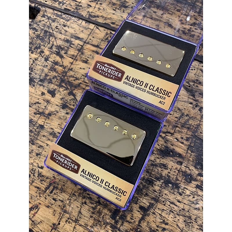 TONERIDER Alnico II Classic PAF Humbucker Set - Gold | Reverb