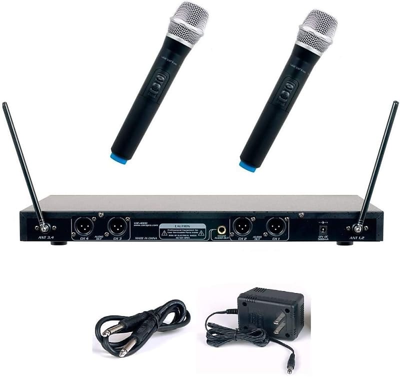 VocoPro, 4 Professional Quad VHF Wireless Microphone System, | Reverb