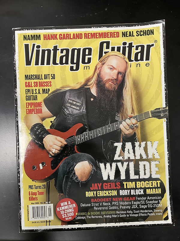 Vintage Guitar Magazine Zack Wylde, Neal Schon, Marshall AVT | Reverb