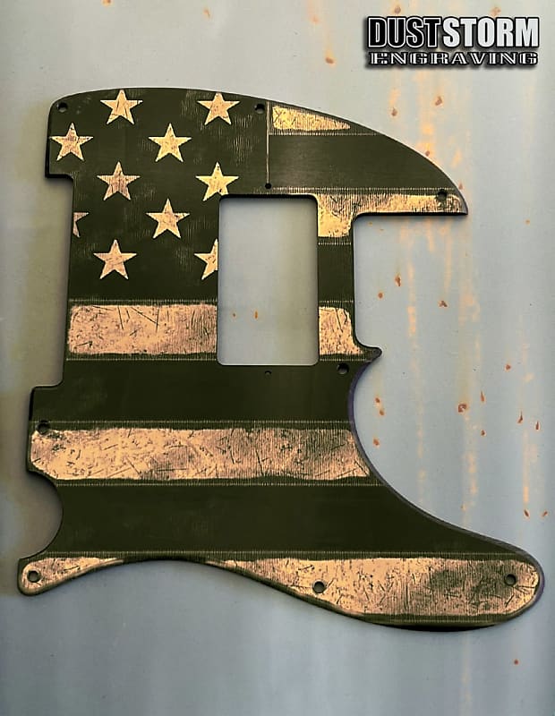 Telecaster 8 Hole Humbucker Pickguard American Flag Acrylic | Reverb