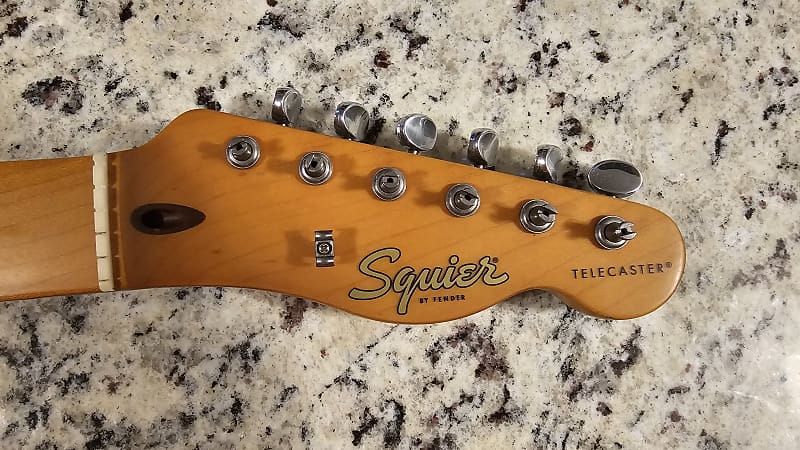 Fender Squier 40th Anniversary TELECASTER NECK W/ TUNING PEGS | Reverb
