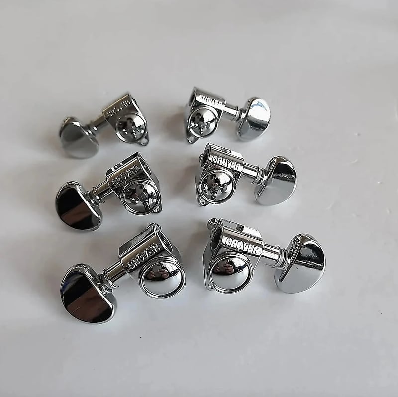 Grover 3R+3L Machine Heads Tuners Pegs Chrome | Reverb
