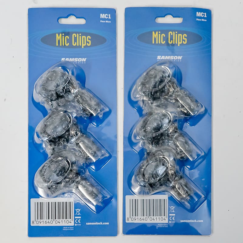 Samson MC1 Microphone Clip 3-Pack - Pair - New | Reverb