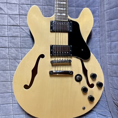 Firefly FF338 Semi Hollow Electric Guitar, natural, Alnico 5 | Reverb