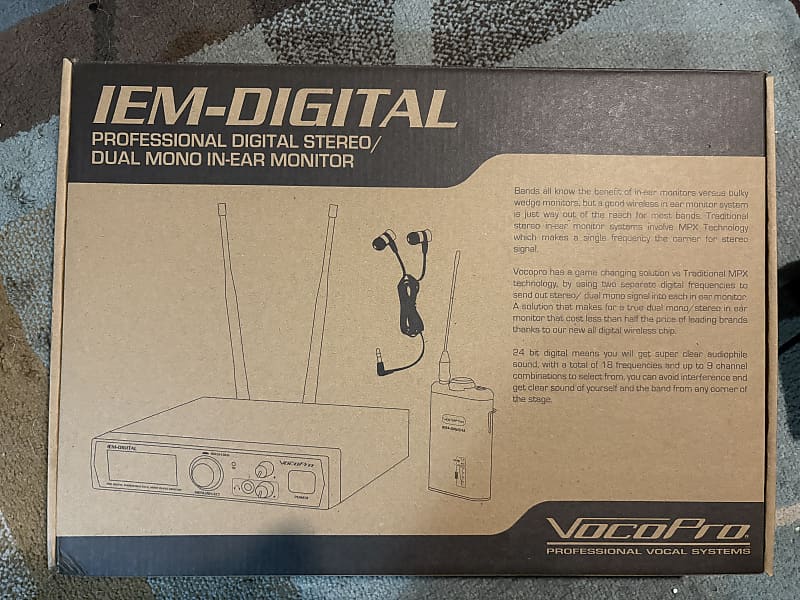 VocoPro VocoPro IEM-Digital Stereo/Dual Mono In-Ear Monitor | Reverb