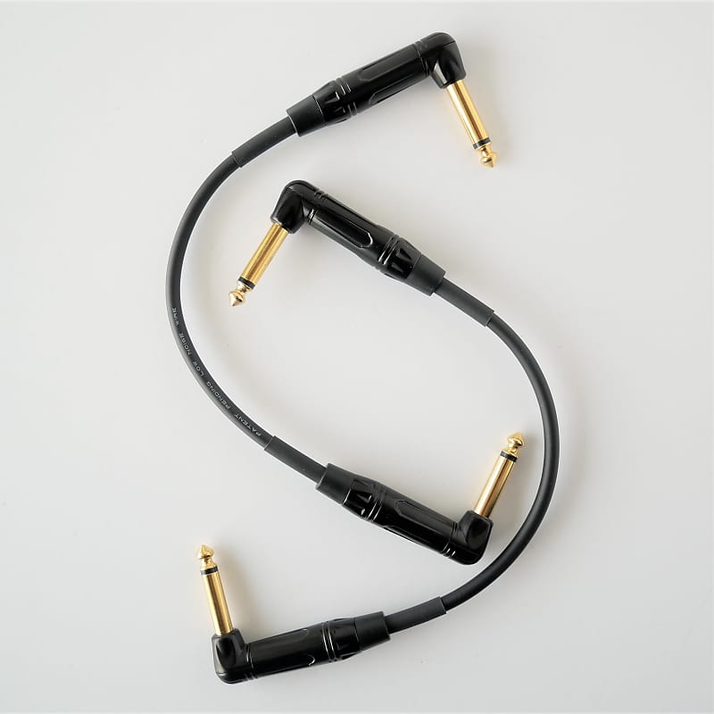 2 Pc New 10 Inch Patch Cables, Mogami 2319, Black Gold Plugs | Reverb