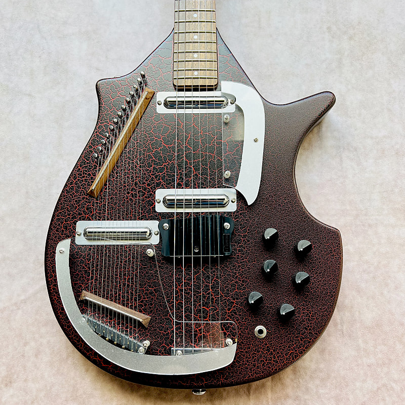 Rogue STR-1 Electric Sitar 2000s - Red Crackle | Reverb