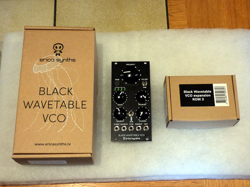 Erica Synths Black Wavetable VCO with ROM 3 Expansion Chip | Reverb