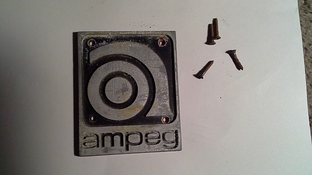 Vintage Ampeg Emblem Logo from Ampeg SVT 8-10 Cab 60s-70's | Reverb