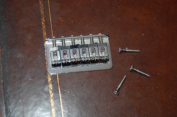 Genuine Fender 6-saddle Hardtail Bridge From A Tom Delonge | Reverb