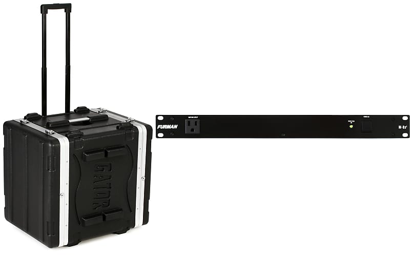 Gator GRR-8L 8U Rolling Rack Case Bundle with Furman M-8x2 8 | Reverb