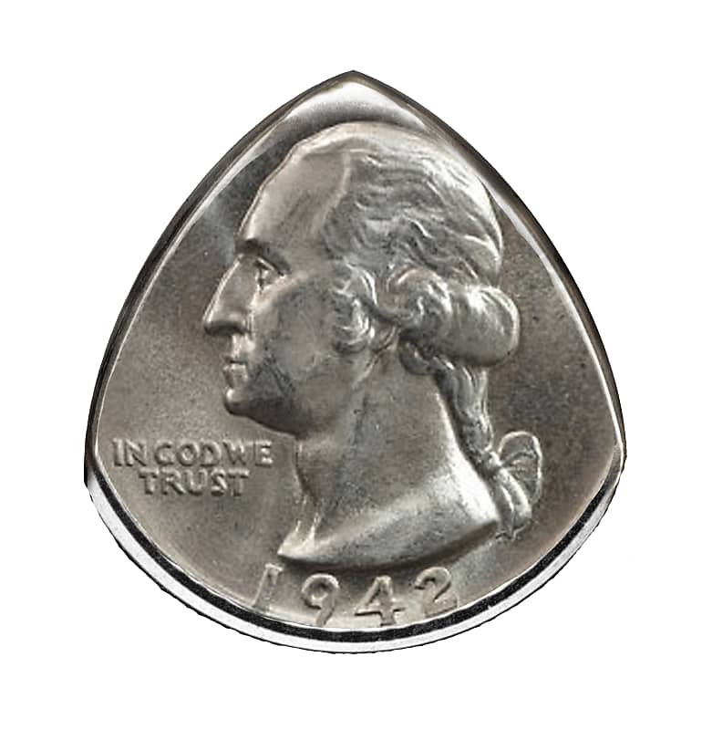 1942 Silver Coin Guitar Pick = Made in the USA by Nashville | Reverb
