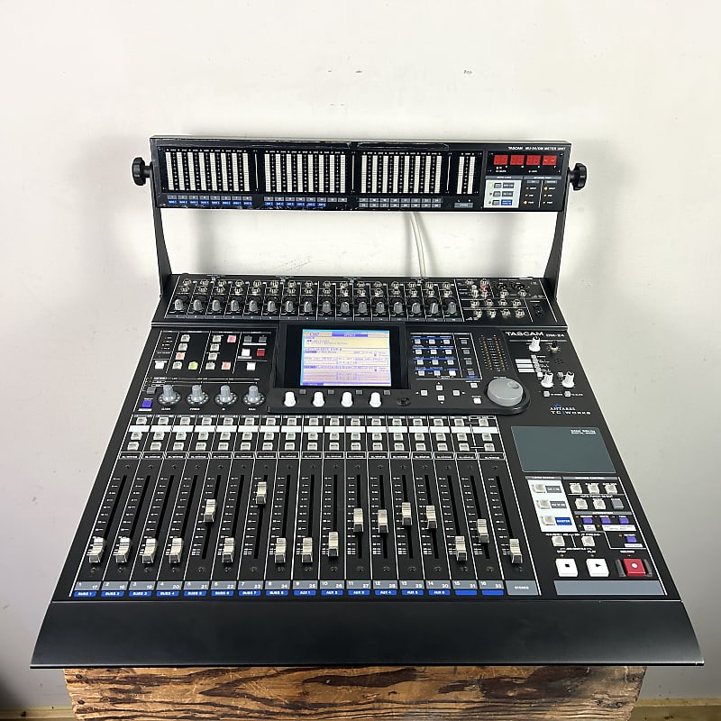 Tascam DM-24 Digital Mixer w/ MU-24 Meter Bridge - Black | Reverb