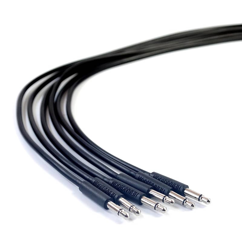 Slimline Black CV Patch Cables Eurorack Modular Patch Leads, | Reverb