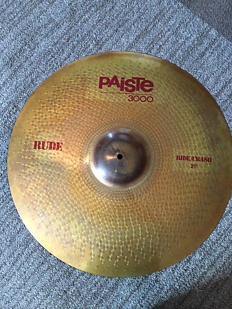Paiste Rude 3000 Ride/Crash 21" 1980's Red Labels | Reverb