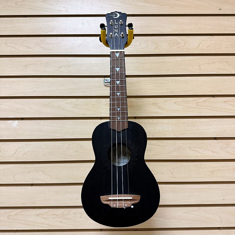 Luna UKE VMS BKS Black Satin | Reverb