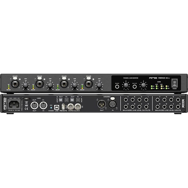 RME Fireface 802 FS AE 60-Channel USB-B Audio/MIDI Interface | Reverb