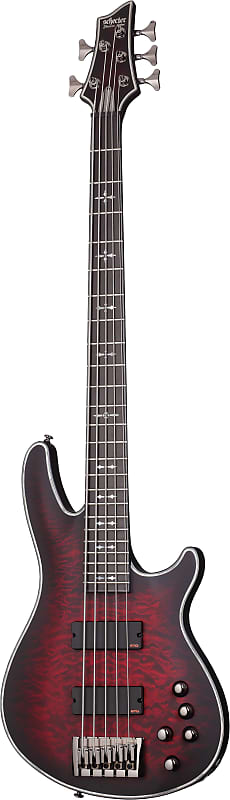 Schecter Hellraiser Extreme 5, Crimson Red Burst Satin | Reverb