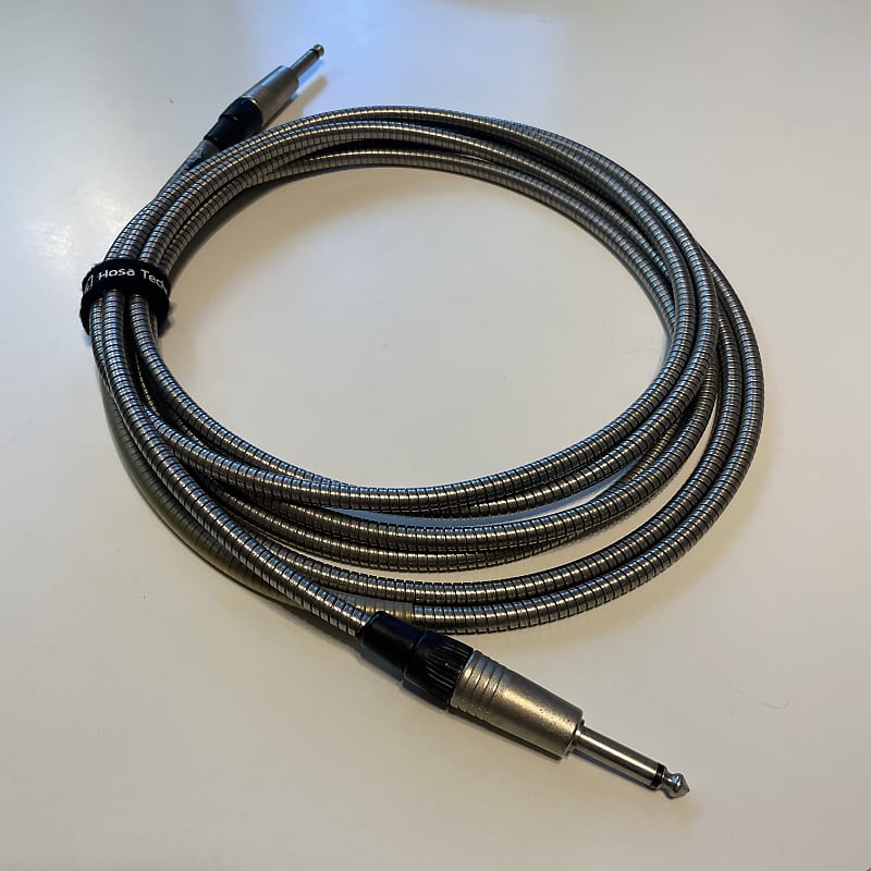 Armoured Cable 15’ guitar instrument 1/4” straight | Reverb Canada