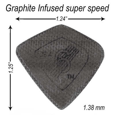 Graphite Guitar Picks - SixStringers Wild Plectrum Graphtex | Reverb