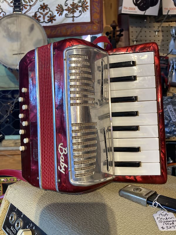Hohner Baby Small Accordion 1960s-70s - Red Pearl | Reverb