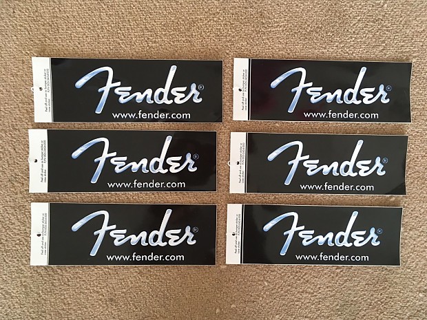 6 x Genuine Large Fender Stickers | Reverb UK