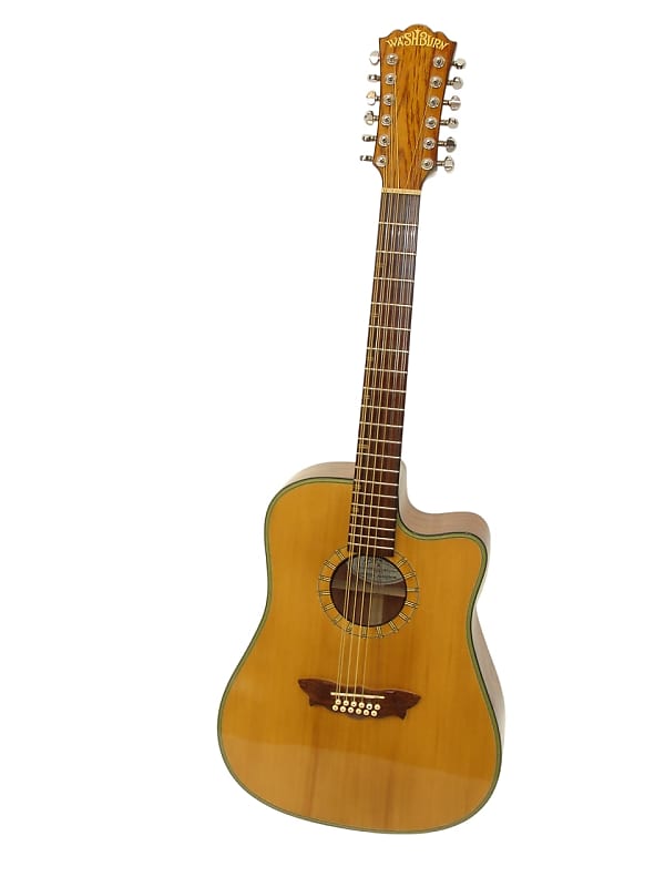 Washburn D46SCE12 12 String Acoustic Electric Guitar, Natural | Reverb