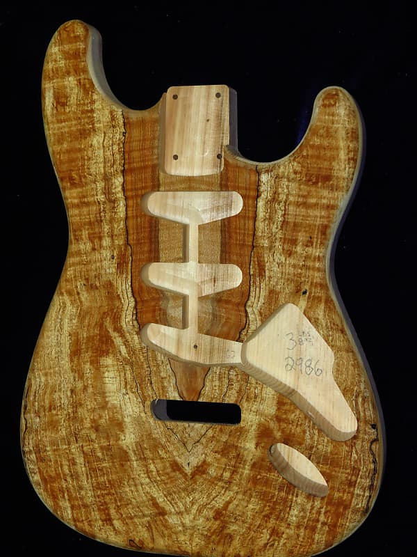 Spalted Maple Top / Aged Pine Strat body - Standard - 3lbs | Reverb