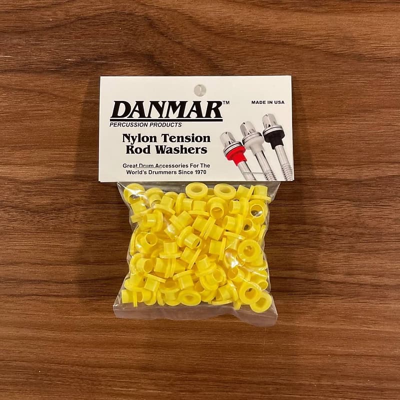 Danmar 100 Pack Nylon Tension Rod Washers Yellow | Reverb
