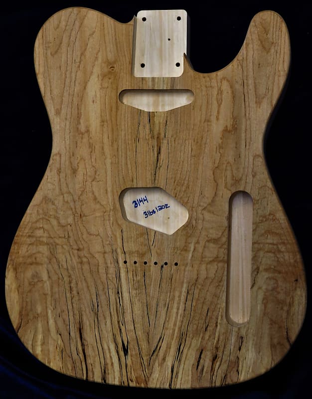 Spalted Maple Top \ Aged Pine Telecaster Tele Body 3lbs 12oz | Reverb