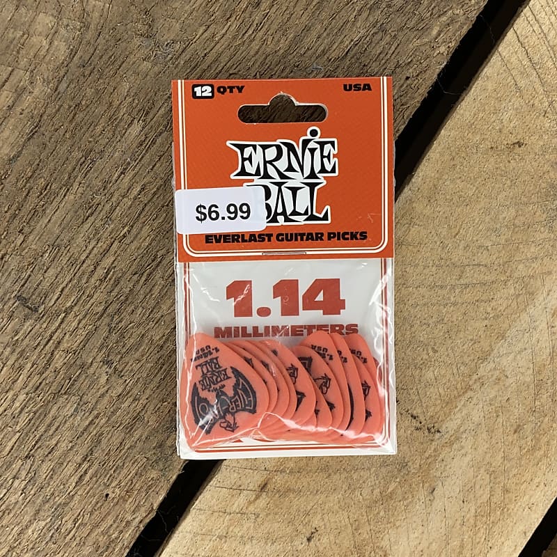Ernie Ball Everlast Picks - 1.14mm Red - 12 Pack | Reverb