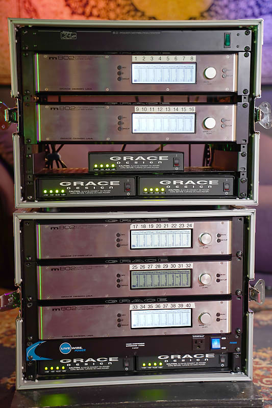 (5) Grace Design m802 (40 channels) with Remote, Cases, and | Reverb