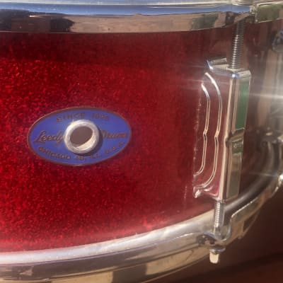 VINTAGE 1964 LEEDY FRANK CAPP MODEL 8 LUG SNARE DRUM in RED | Reverb