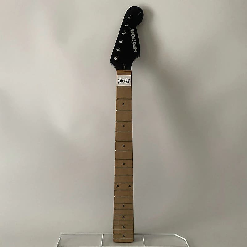 Strat Style Guitar Maple Neck, Black Headstock | Reverb