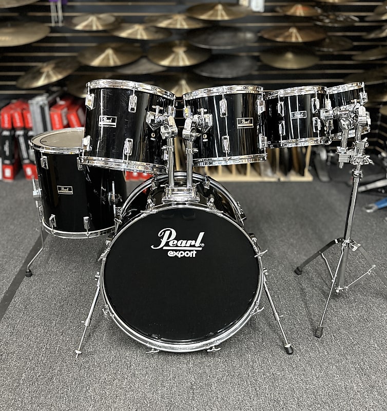 Pearl Export Series 1980's - Black Wrap | Reverb