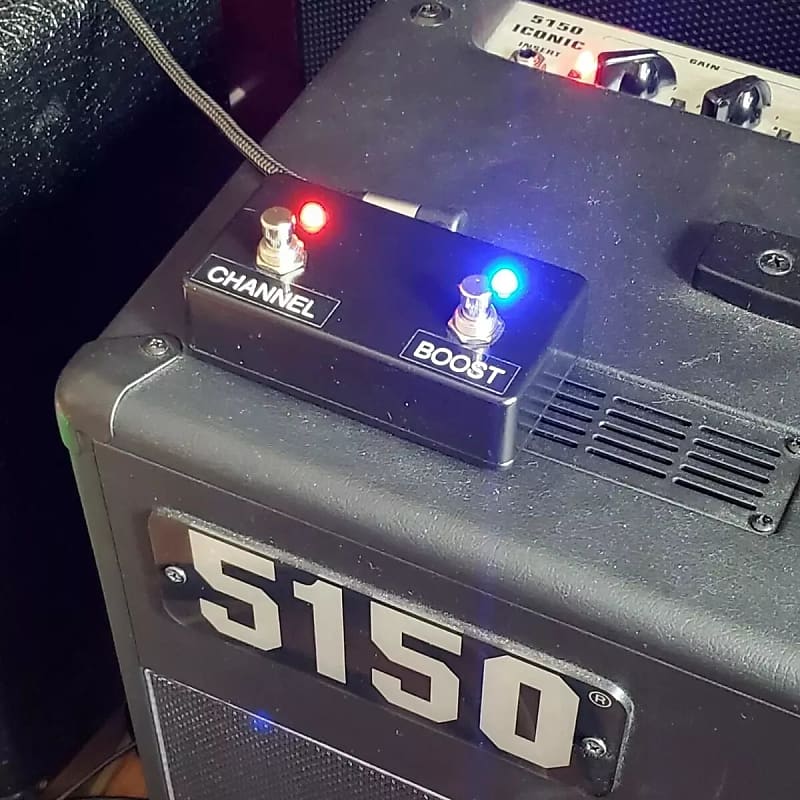 Custom 2-Button Red/Blue LED Footswitch for EVH 5150 Iconic | Reverb