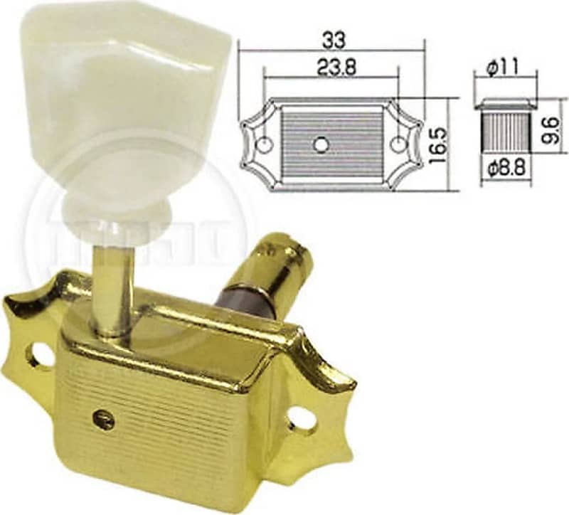 Gotoh Vintage Style 3-Per Side Locking Machine Heads Ivoroid | Reverb