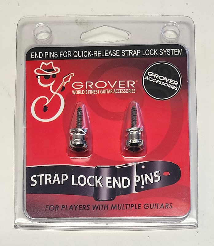 Grover Strap Lock End Pins - Chrome | Reverb