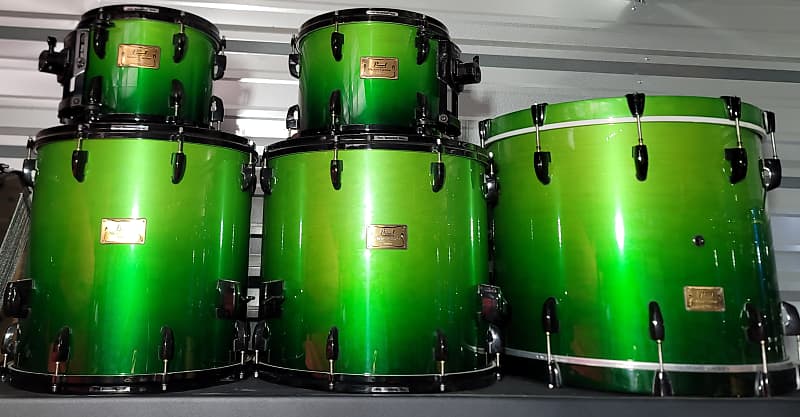 Pearl MMX MASTERS CUSTOM 5 PC KIT - Emerald Fade Lacquer | Reverb