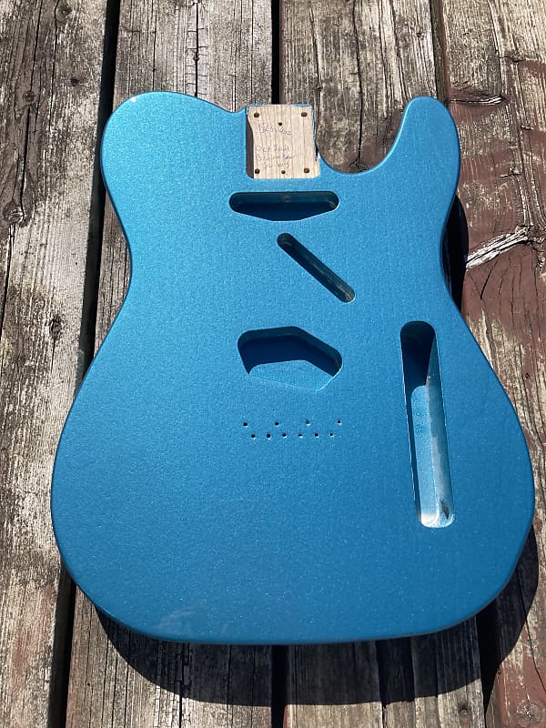 Telecaster body Vintage Pelham Blue Metallic nitro | Reverb