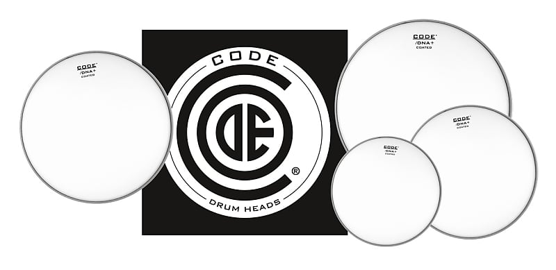 CODE Drumheads DNA Coated Set Rock | Reverb