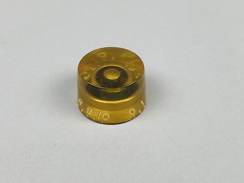 Gibson Speed Knob 40's to 50's -Gold Tall Clear Knob - | Reverb