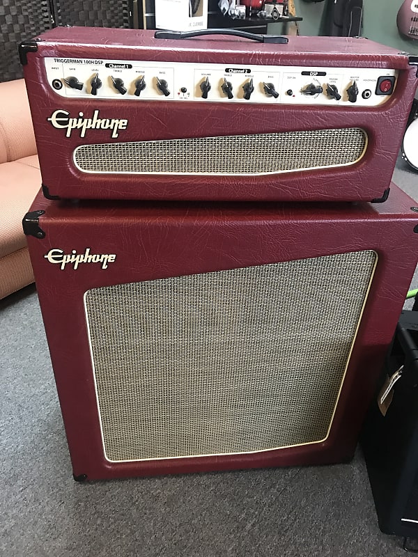 Epiphone Triggerman 100H head w/4x12 cabinet Half Stack Red | Reverb