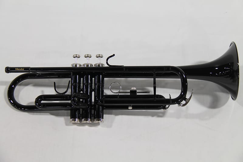 Mendini By Cecilio Bb Student Trumpet in Black with Case, | Reverb