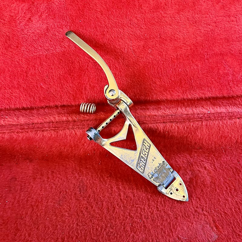 Gretsch Bigsby b6 vibrato tailpiece 1960 - Gold original | Reverb