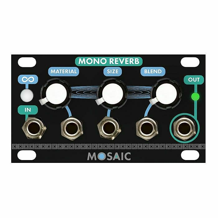 Mosaic 1U Mono Reverb DSP Reverb Effect Module (black) | Reverb