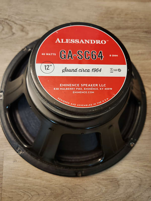 Eminence Allesandro GA-SC64 12 inch Signature Guitar Speaker | Reverb