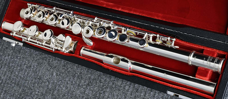 Pearl PF-761 Solid Silver Open-Hole Flute with Offset G, | Reverb
