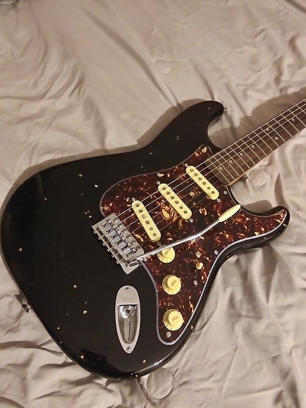 Squier Stratocaster Partscaster Black | Reverb