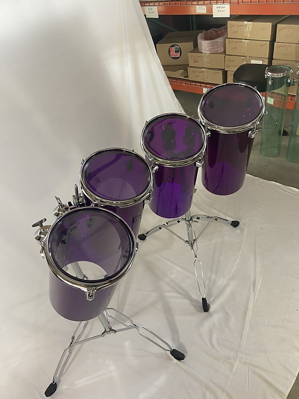 Concert toms. RL Drums RL8-1218-P-WS 2023 - Purple Acrylic | Reverb
